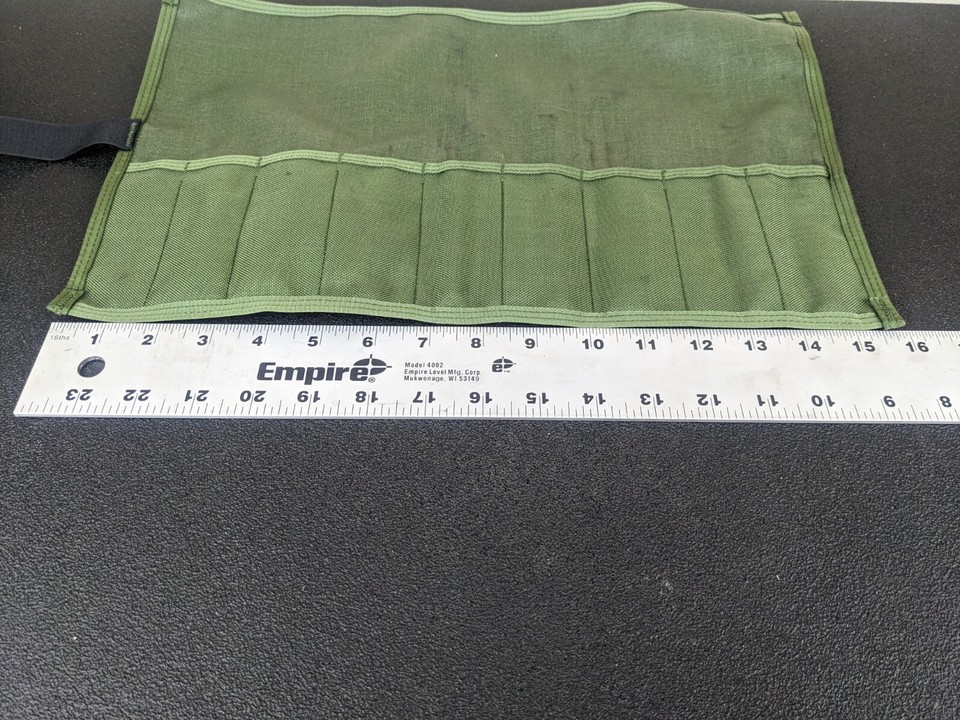 #bk370 NEW Canvas Roll Roll-Up Tool Roll for Punch and Chisels Military ...