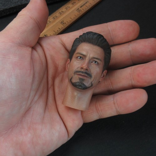 Hot Toys MMS185 The Avengers Iron Man MK 7 Tony Stark 1/6 Head Sculpt ...
