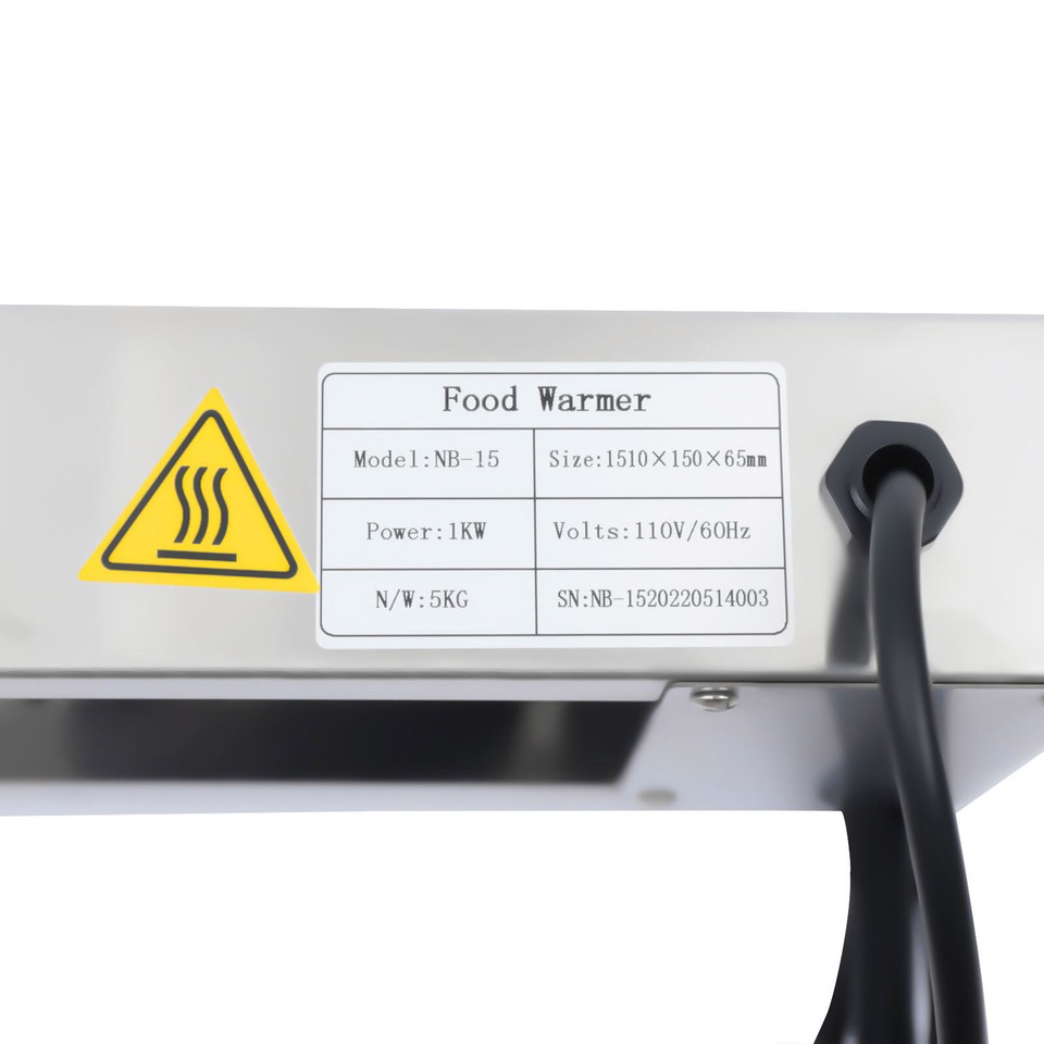 60inch Food Heat Lamp Overhead Food Warmer Commerical Infrared Strip ...