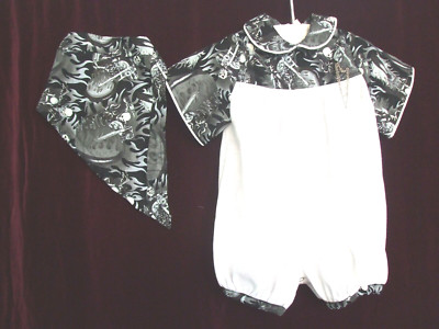 BABY GHOST RIDER Playsuit & BANDANNA size 00 - 100% Cotton (Last One ...