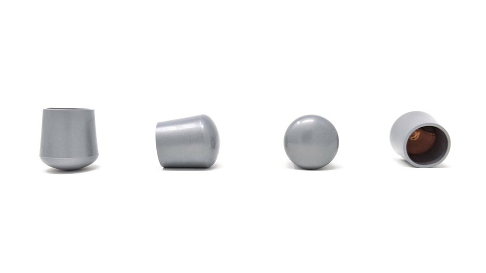 Ferrules End Caps - Grey PVC Rubber - Inner Steel Reinforcement ...