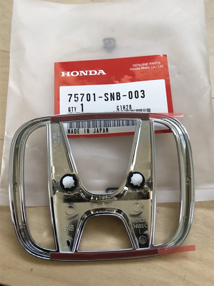 GENUINE JDM REAR SILVER H EMBLEM 06-11 HONDA CIVIC FD2 FD1 TRUNK 75701 ...