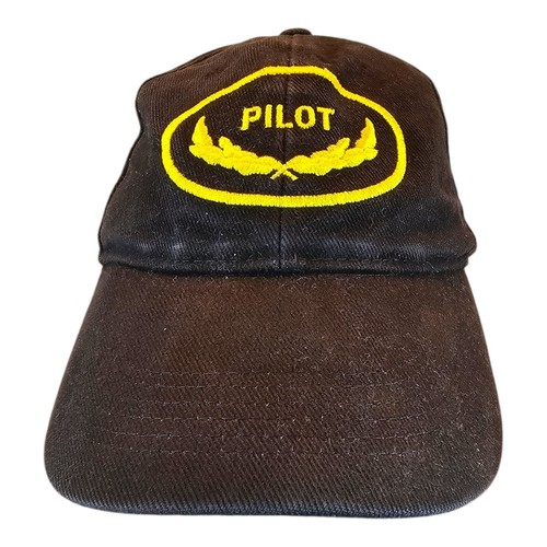 Pilot Cap Hat Strapback Adjustable Black Faded | eBay