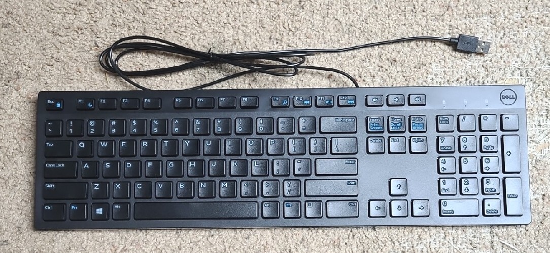 Dell KB216-BK-US Black Slim USB Wired PC Desktop Keyboard NIB | eBay