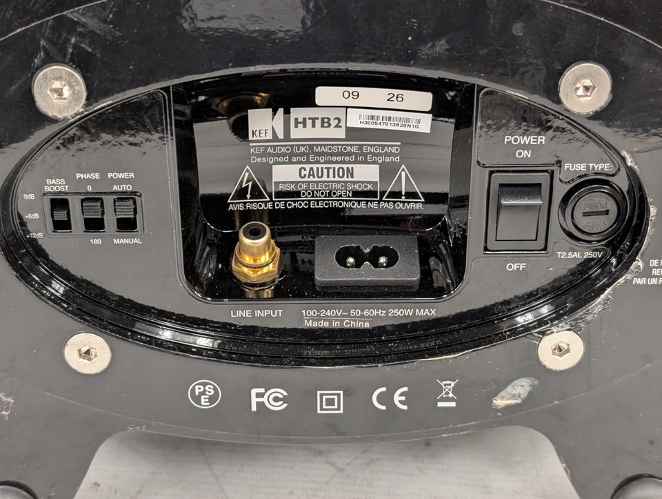 KEF HTB2 Powered Subwoofer 250W 10in Driver Active Passive Bass ...