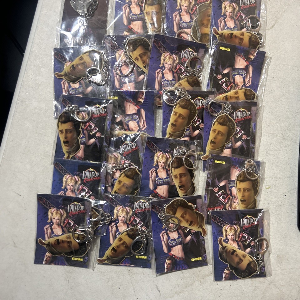 19x Lollipop Chainsaw Keychain Nick Head Promo Bonus 2012 Brand new ...