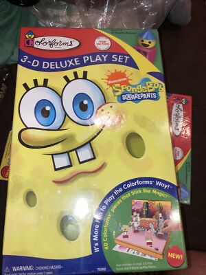 Nickelodeon SpongeBob SquarePants Colorforms 3D Deluxe Play Set 2009 ...