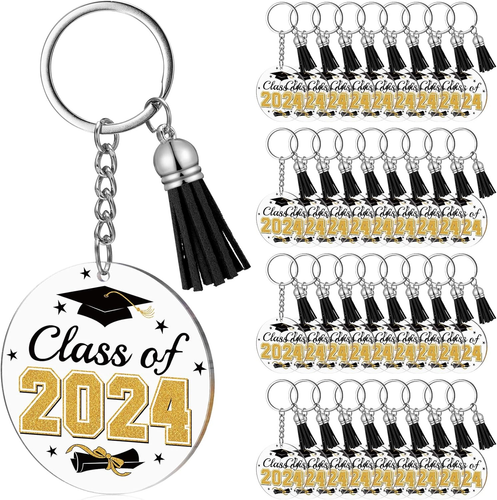 30 Pcs Class of 2024 Graduation Keychains Gifts Acrylic Keychains with ...