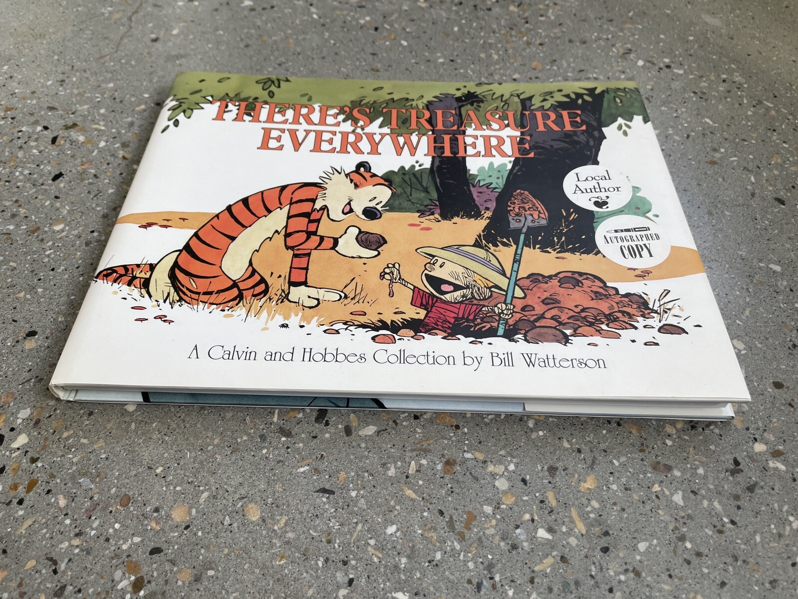 Signed by Bill Watterson, Calvin & Hobbes There’s Treasure Everywhere ...
