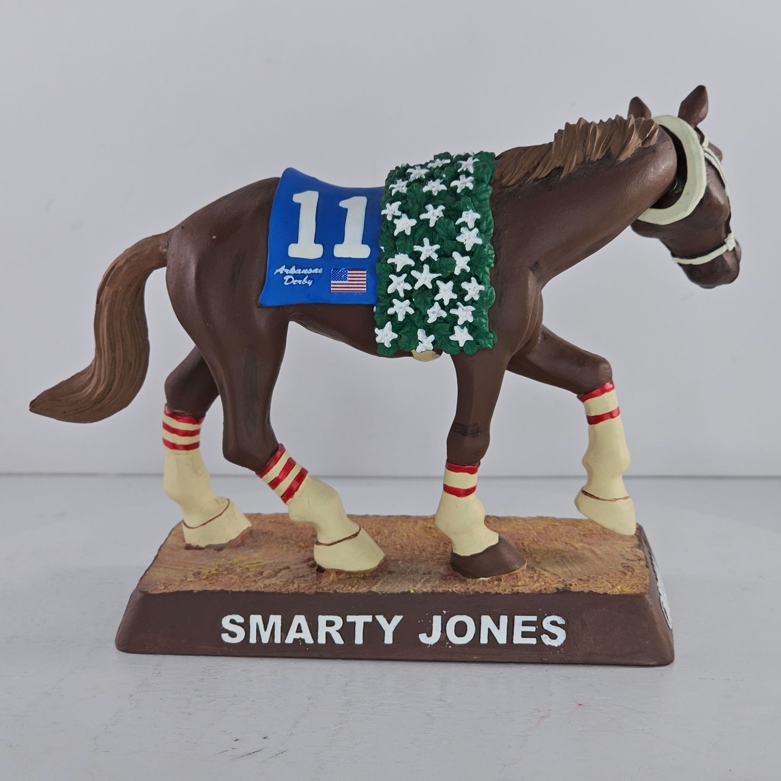 Smarty Jones Horse Racing Oaklawn Bobblehead Arkansas Derby Bobblehorse ...