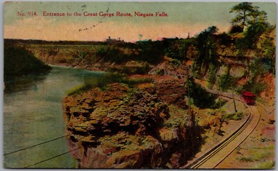 Entrance To The Great Gorge Route Niagara Falls New York 1910 Postcard ...