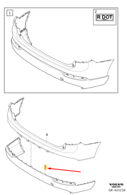 VOLVO XC90 MK2 Rear Bumper Cover Spoiler Trim 39841334 NEW GENUINE | eBay