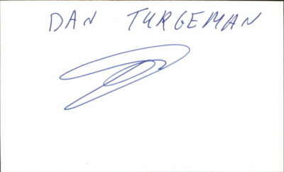 DAN TURGEMAN THE EIGHT Signed 3"x5" Index Card | eBay