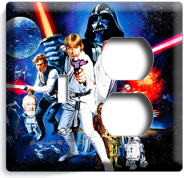 RETRO 1977 FIRST STAR WARS LUKE SKYWALKER LIGHT SWITCH OUTLET WALL ...