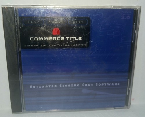 Commerce Title Estimated Closing Cost Software CD ROM NWT 2003 Texas ...