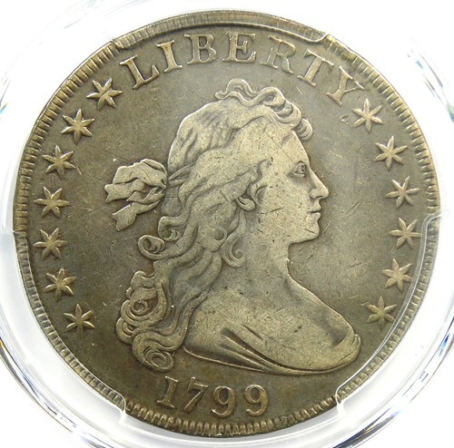 1799 Draped Bust Silver Dollar $1 Coin - Certified PCGS VF Detail ...