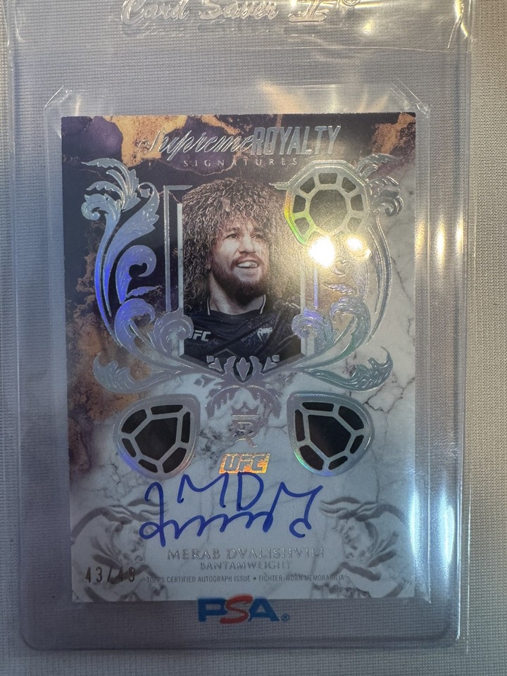 MERAB DVALISHVILI 2025 TOPPS ROYALTY UFC Triple Patch AUTO Supreme ...