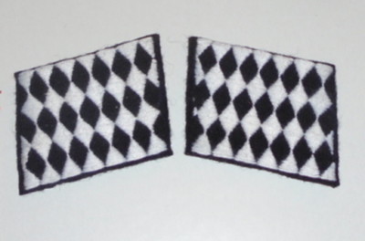 Masonic Checkered Solomon Uniform Collar Tabs Mosaic Cape Robe Patch 33 ...