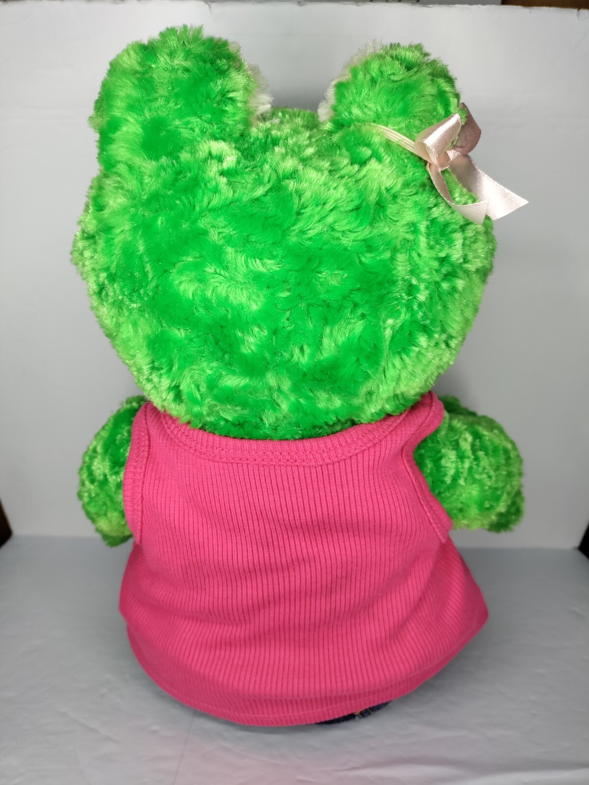 Build A Bear Workshop BAB Green Smiling Frog Plush Stuffed Animal Happy ...