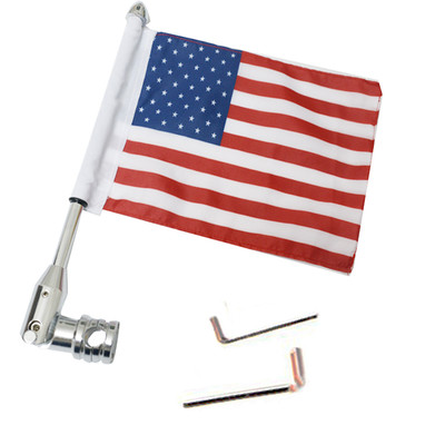 Motorcycle Flag Pole Mount 6 x 9 Flag American USA for Yamaha Harley ...