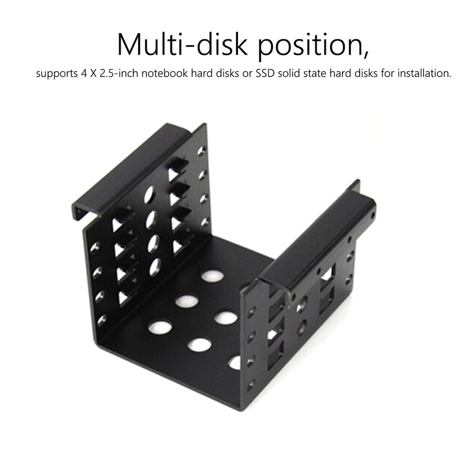 4 Bay 2.5 inch to 3.5 inch SSD Hard Drive Caddy Internal Mounting Tray ...