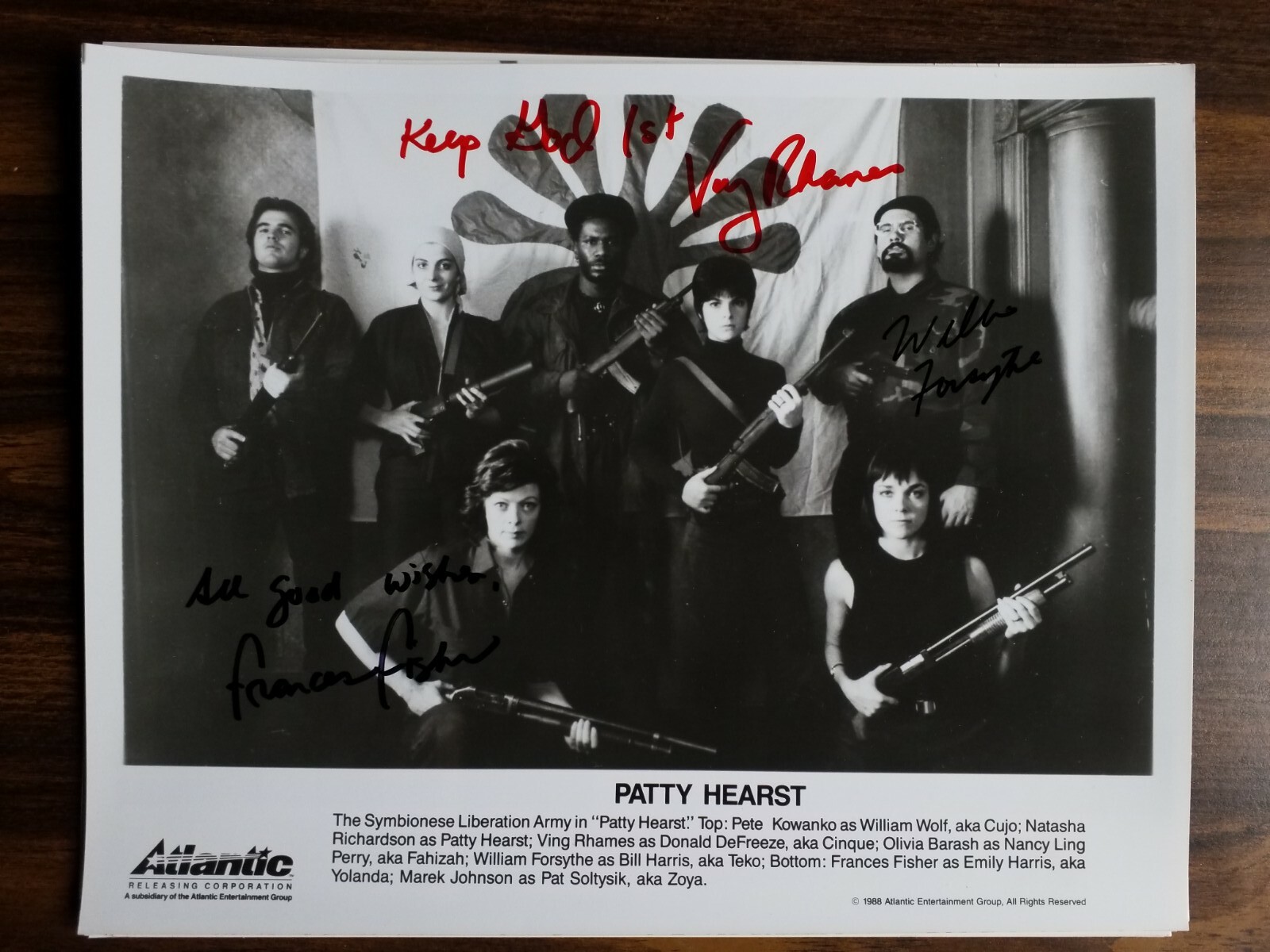 VING RHAMES - WILLIAM FORSYTHE - FRANCES FISHER - SIGNED AUTOGRAPHED 8 ...