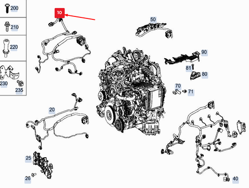 NEW MERCEDES-BENZ A W177 ENGINE WIRING HARNESS A6541506102 GENUINE | eBay