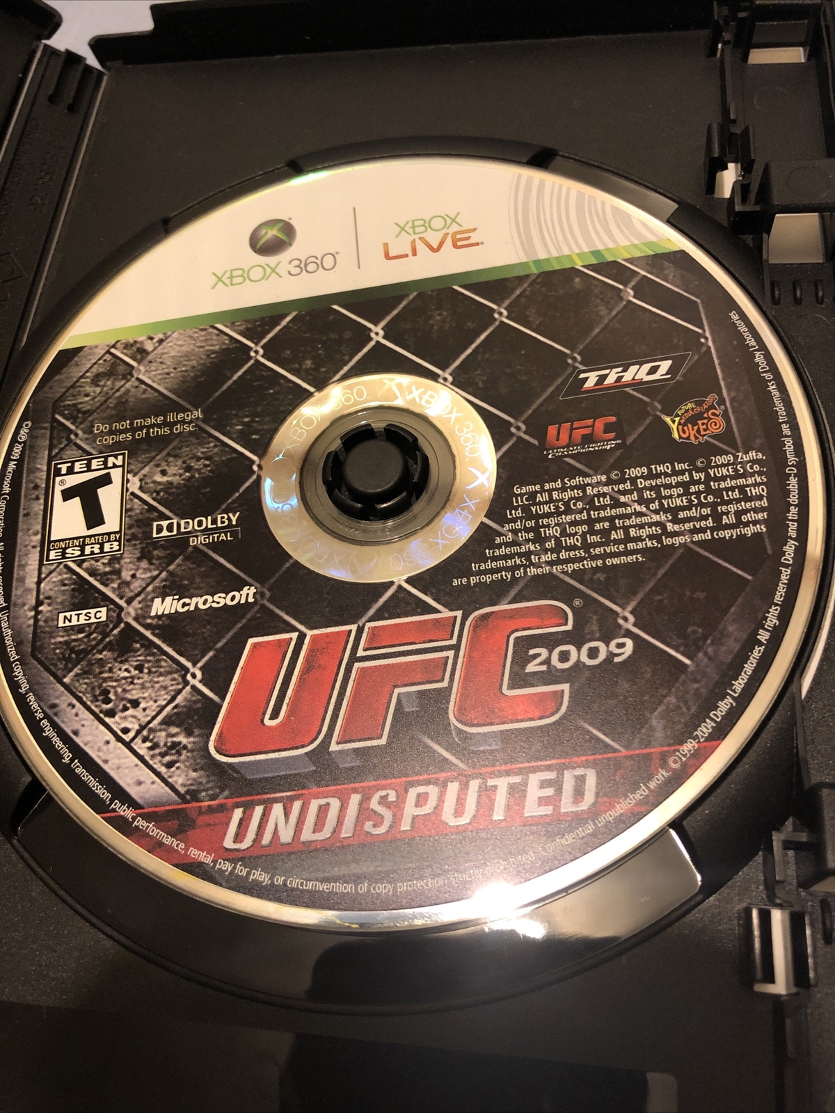 UFC 2009 Undisputed - Xbox 360 Game - Tested The Disc Only 752919550489 ...