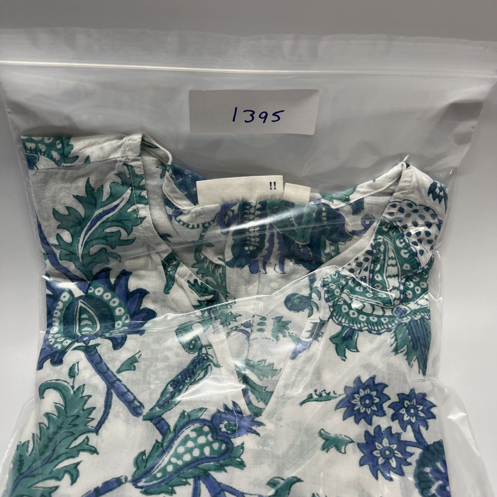 ROLLER RABBIT Amanda Kurta Tunic Top Womens S Blue Green Popover Cotton ...