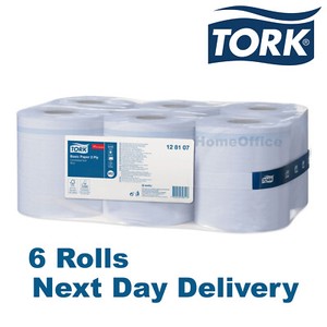 6 x Tork M2 Basic Centrefeed Disposable Towel Rolls Blue | eBay