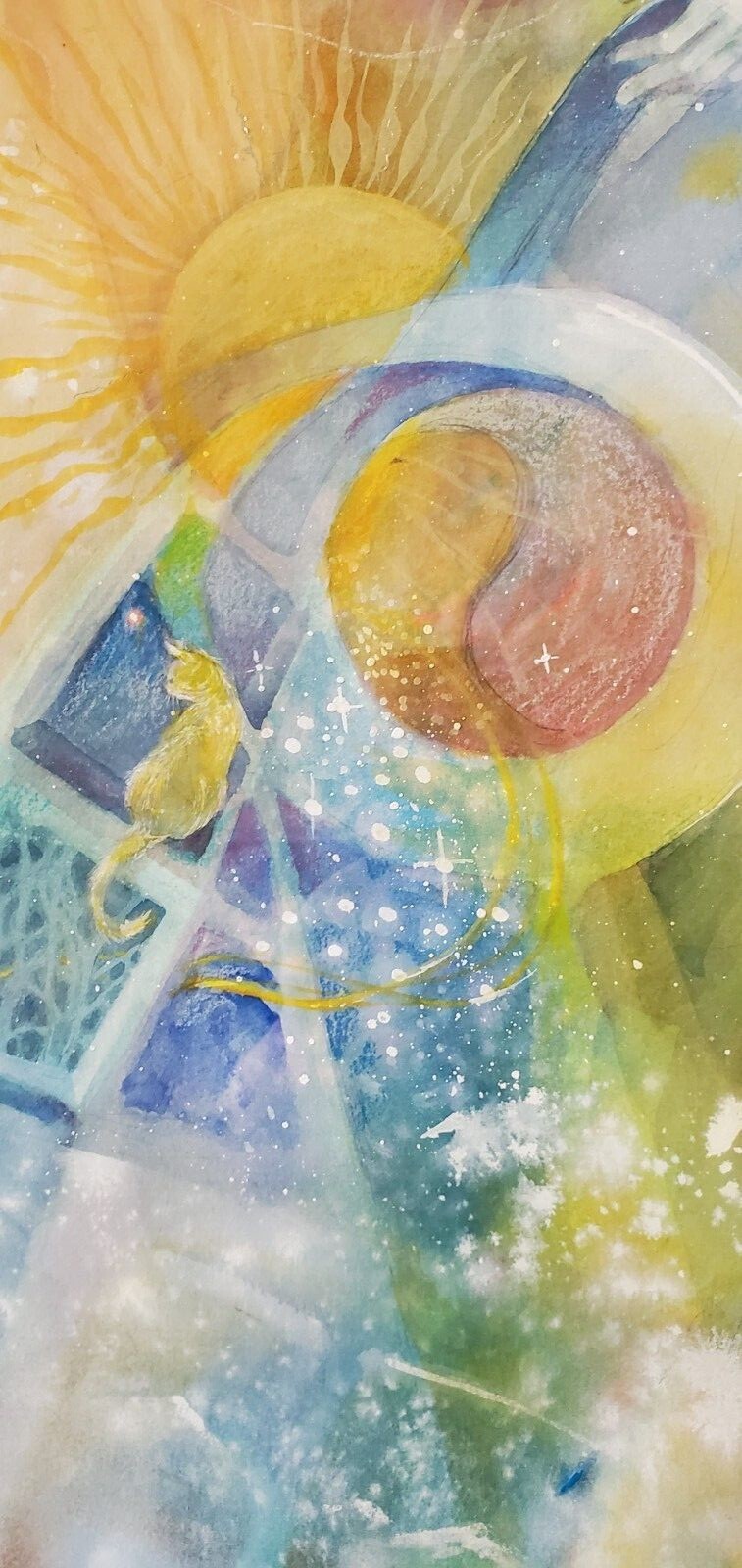 Sacred Watercolor, original painting by Ann Rothan, framed | eBay