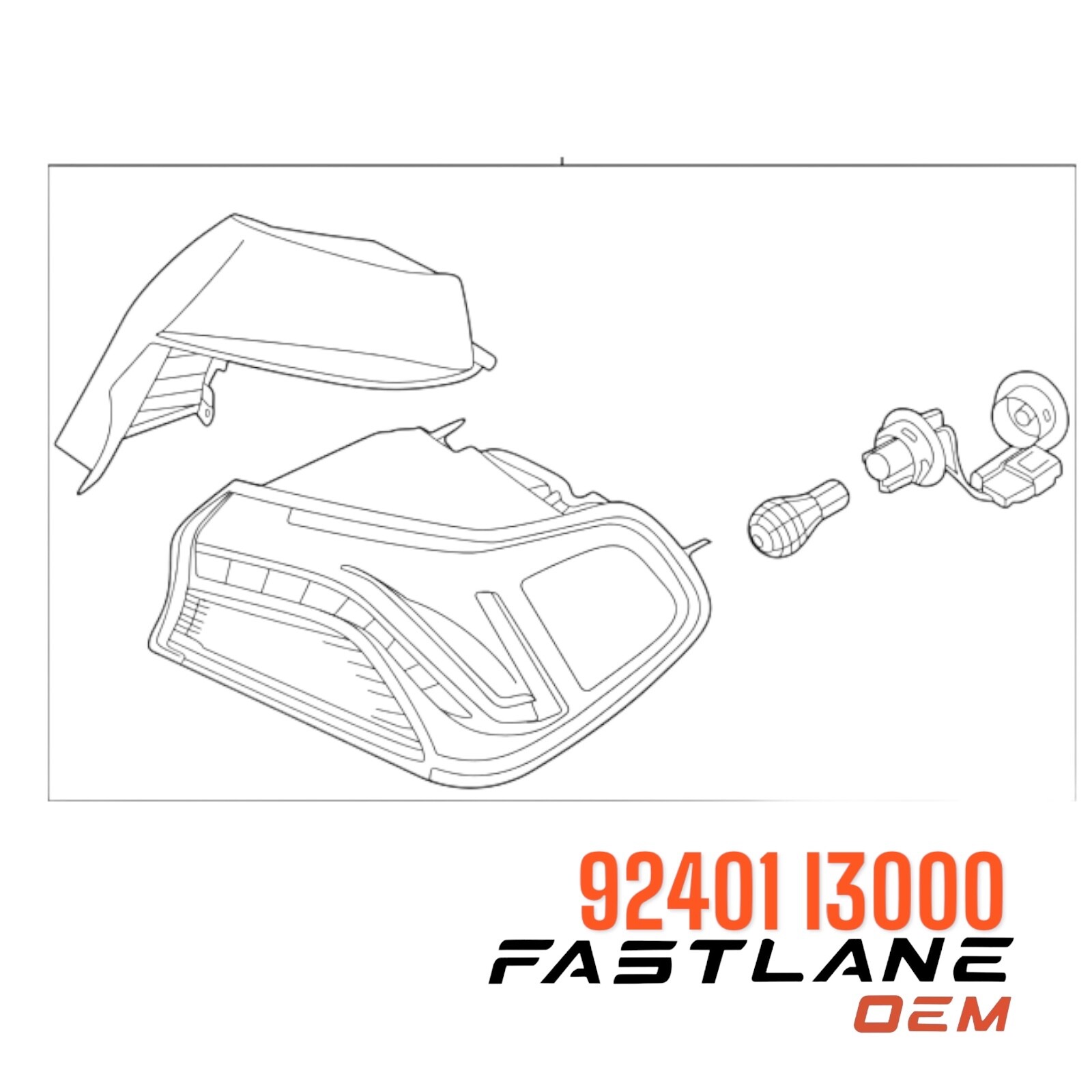 2021 OEM Kia K5 Halogen Rear Outer Tail Light Left Driver Side 92401 ...