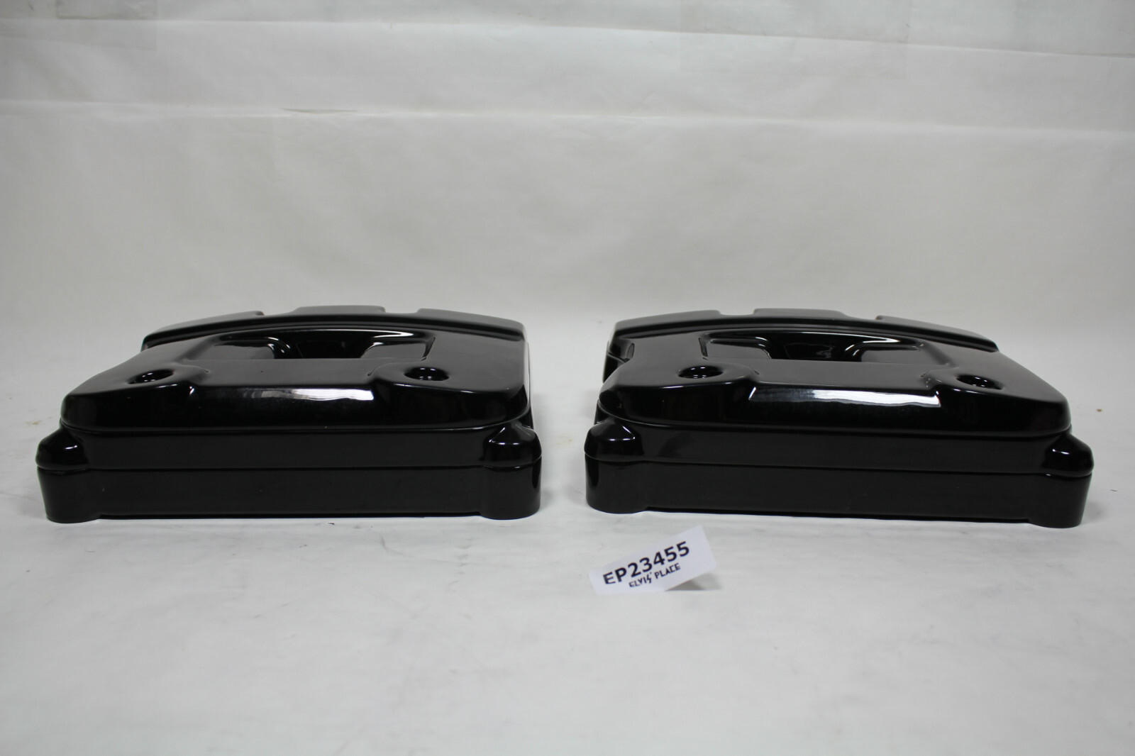 Harley Evo Big Twin rocker box covers powdercoated BLACK FXR FL Softail ...