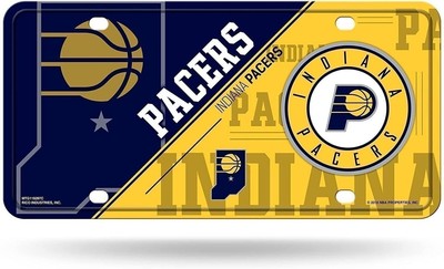 Indiana Pacers Metal Tag License Plate Novelty 6x12 Inch Split Design ...