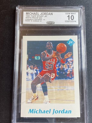 Michael Jordan 1991 Tuff Stuff Jr. White Proof 25 CCG 10 RC | eBay
