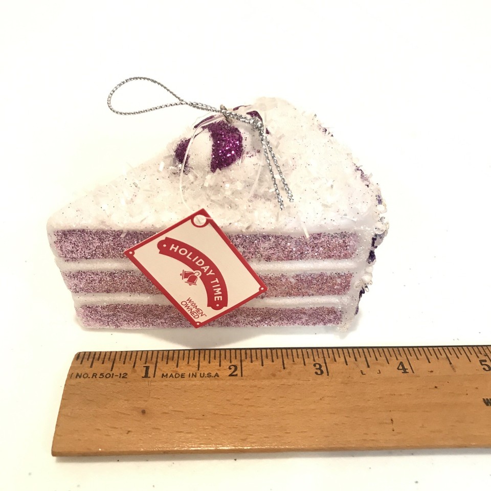 Christmas Tree Ornament Pink & White Peppermint Cake 3” x 3.5” By ...