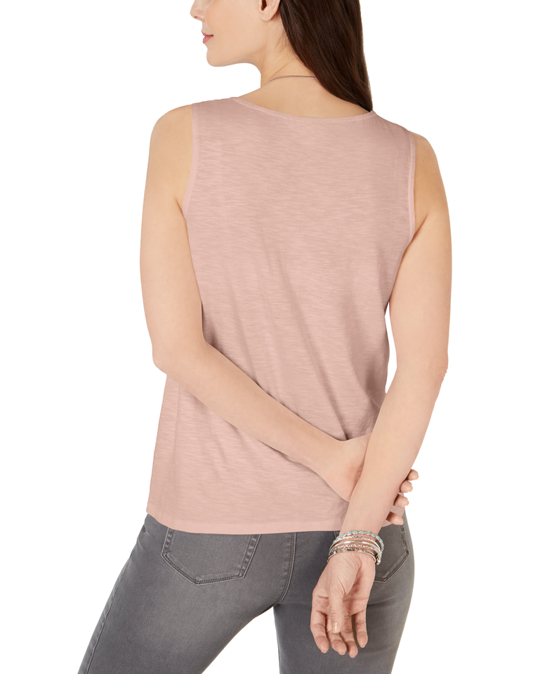 Style & Co Women's Scrunch-Front Tank Top (Small, Crushed Petal ...