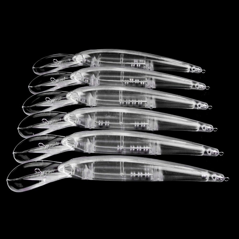 10pcs 16cm 21g Blanks Deep Diving Unpainted Minnow Lure Wobbler ...