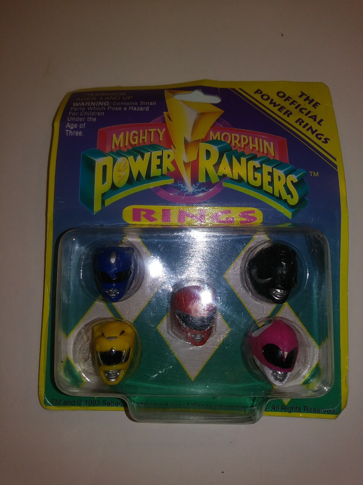 MIGHTY Morphin POWER RANGERS Power Rings 1993 Street Wise Designs ...