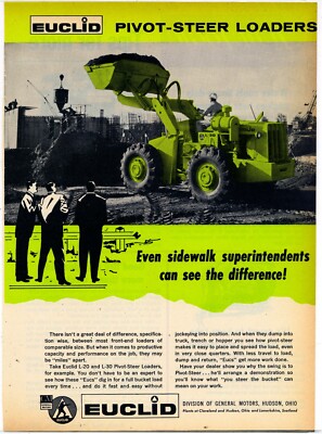 1963 Euclid Heavy Equipment Ad: L-30 Pivot Steer Loader - Hudson, OhiO ...
