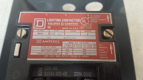 Square D 8903 SMG 1 30 AMP Contactor | eBay