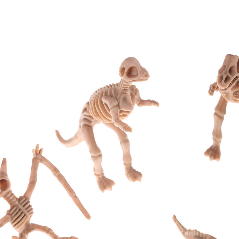 12X Various Plastic Dinosaurs Fossil Skeleton Dino Figures Kids Toy ...