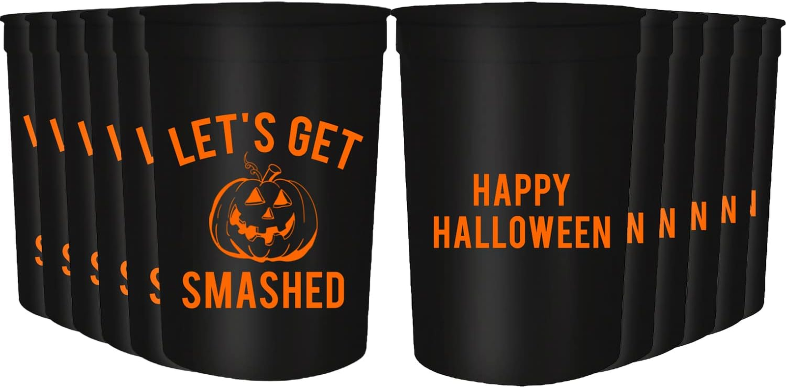 Let'S Get Smashed Halloween Party Cups for Adults - Set of 12 Happy ...
