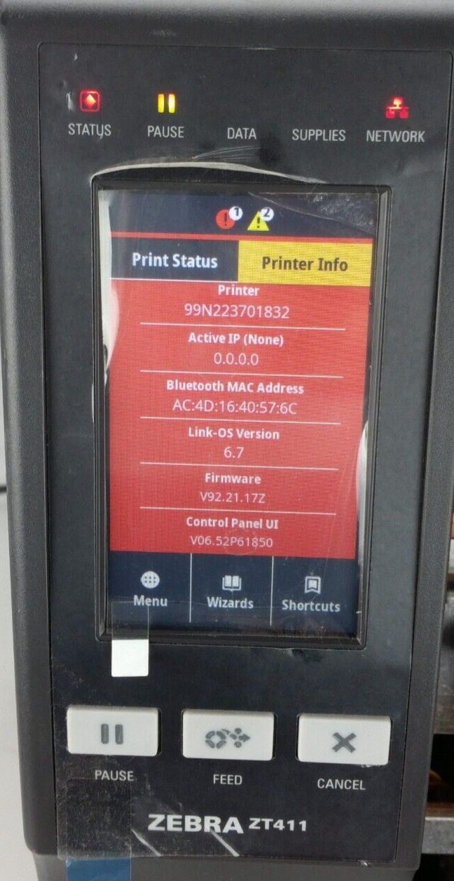 Zebra ZT411 Thermal Network Label Printer 300 DPI {ZT41143-T410000Z} | eBay