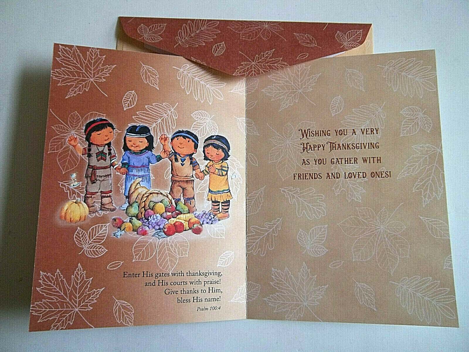 Lot of 4 Christmas Cards, 1 Thanksgiving Card w/Envelopes, St. Labre ...