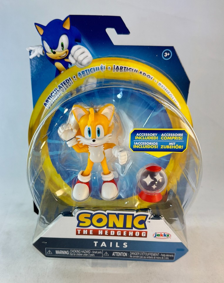 Jakks Pacific Sonic The Hedgehog Tails 4” Action Figure Invincible Box ...