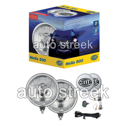Hella 12V, 55W Premium 500 Light Set (Yellow) -2 Lights for Car, Jeep ...