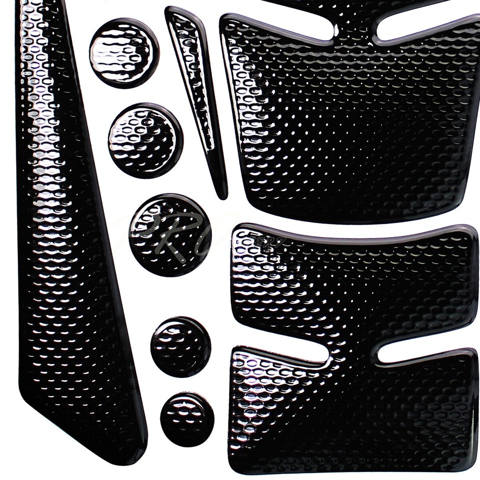 3D 24-Piece Custom Fuel/Gas Tank Pad Protector Decal/Sticker Black ...