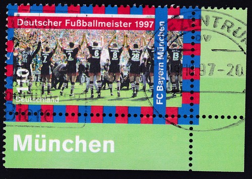 GERMANY 1997 Corner Stamp Michel 1958 Scott 1981 Football champions ...
