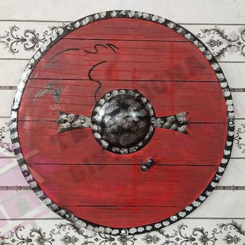 24" Inch Medieval Warrior Shield Round Wooden Designer Viking Shield | eBay